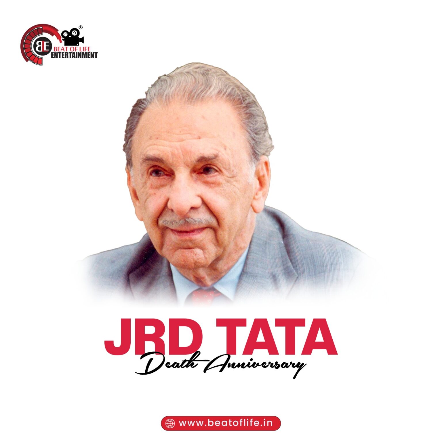 J R D TATA Death Anniversary - Beat of Life Entertainment